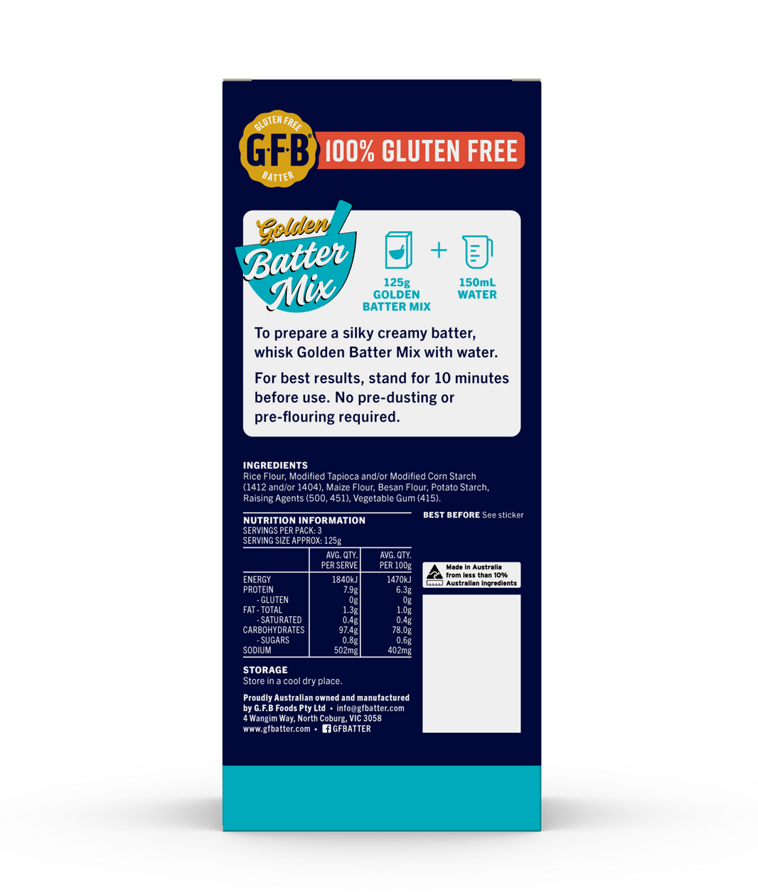 100% Gluten Free – GF Batter